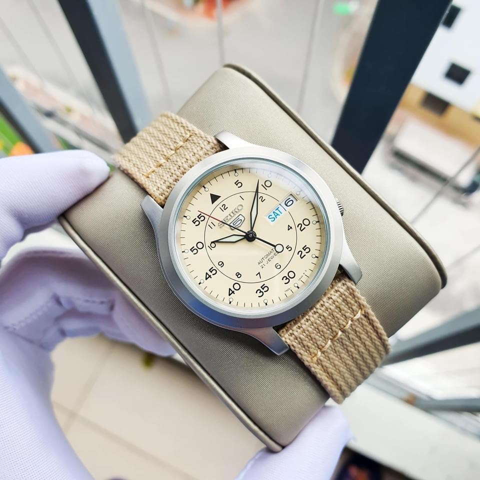 Đồng hồ Seiko 5 Tự Động Màu Kem SNK803K2 - Đồng hồ Tulen